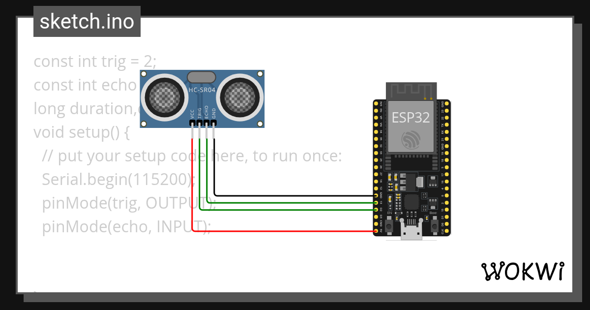 VEERAMANI_141__ULTRASONIC - Wokwi ESP32, STM32, Arduino Simulator