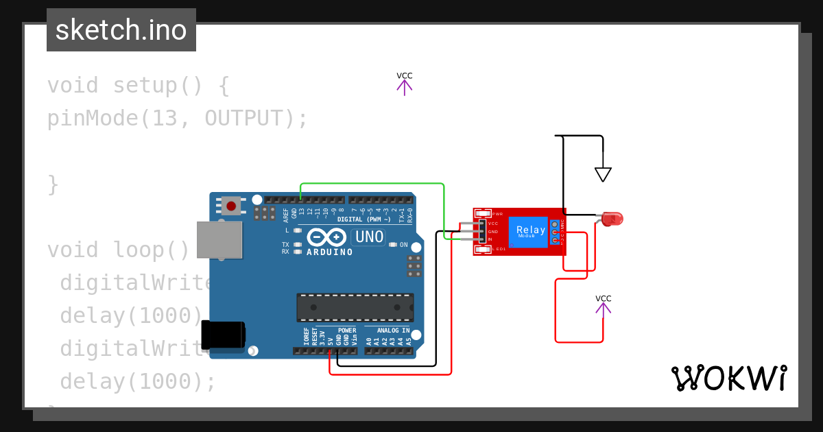 Relay Add To Blink Light Wokwi Esp32 Stm32 Arduino Simulator 1904