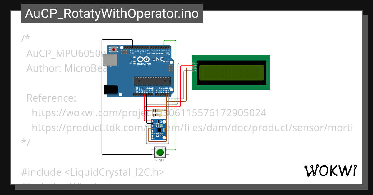 AuCP_MPU6050wLCD2L.ino Copy - Wokwi ESP32, STM32, Arduino Simulator