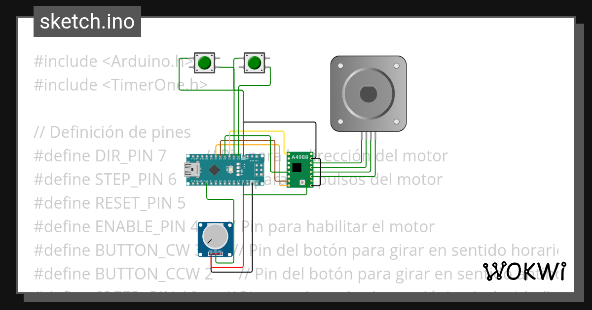 Single Stepper Tester Wokwi Esp32 Stm32 Arduino Simulator