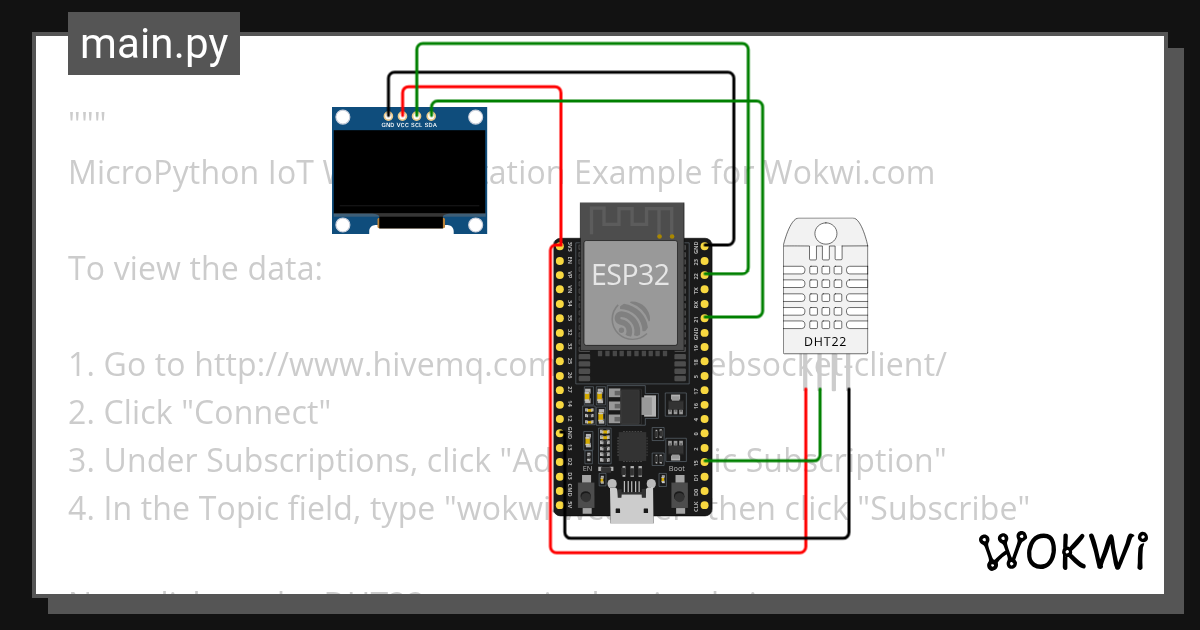 MicroPython MQTT Weather Logger (ESP32) Copy (2) - Wokwi ESP32, STM32, Arduino Simulator