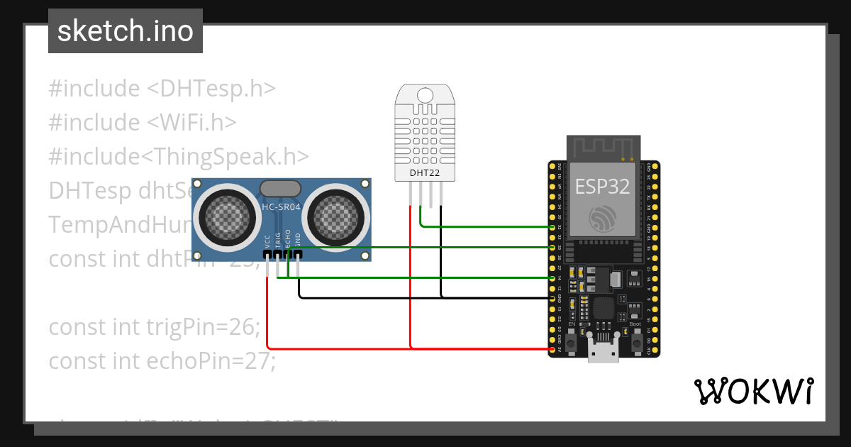 Thingspeak - Wokwi ESP32, STM32, Arduino Simulator