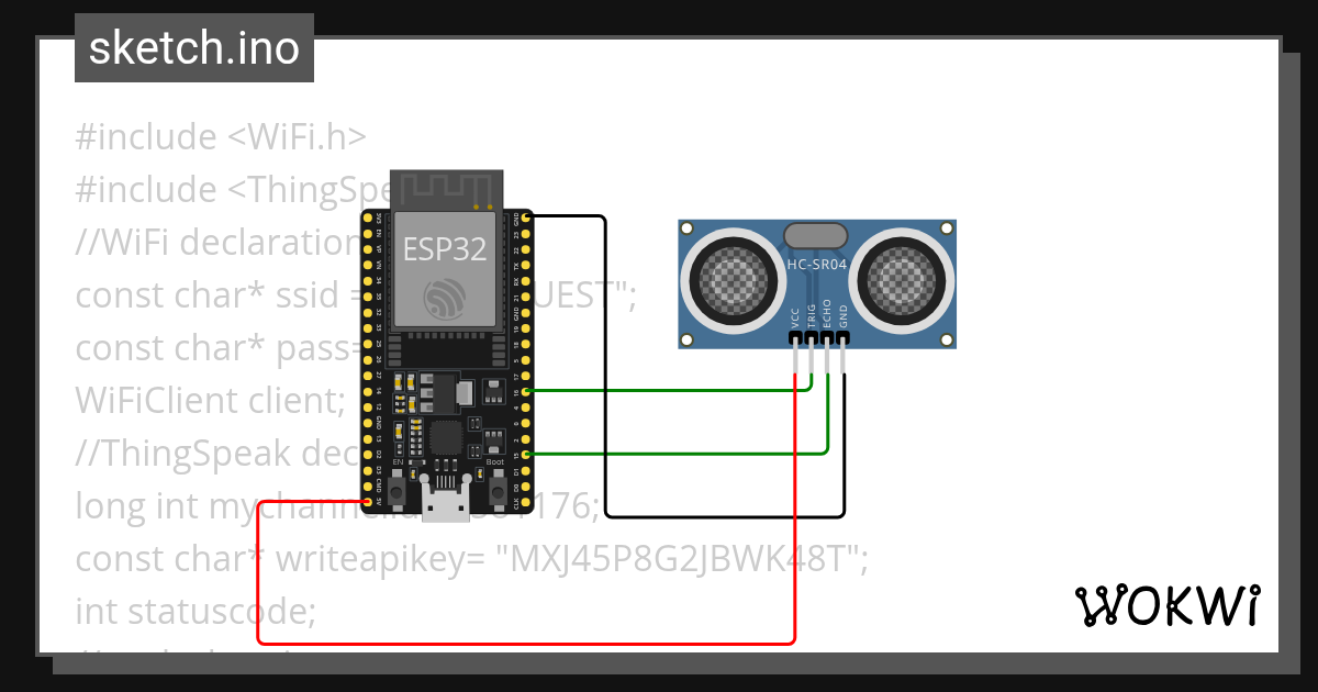 Ultrasonic Esp Wokwi Esp32 Stm32 Arduino Simulator