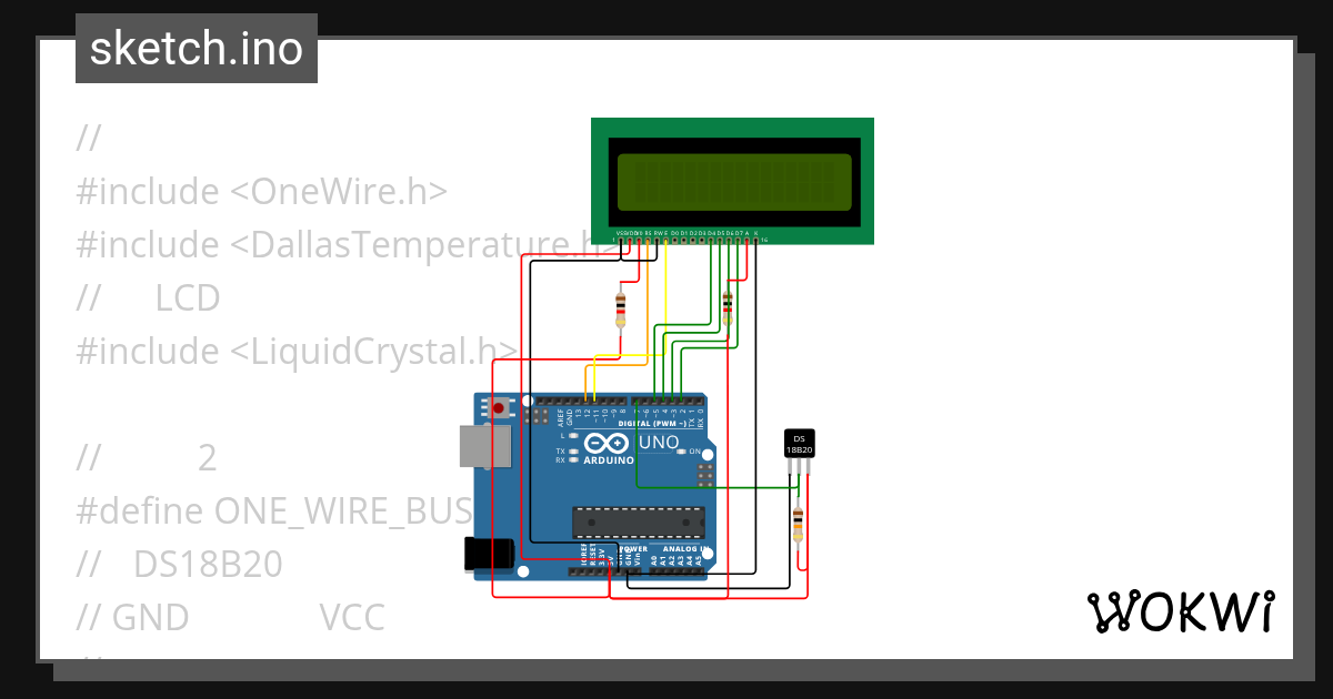 温度传感器 Wokwi Esp32 Stm32 Arduino Simulator