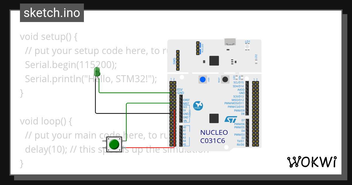 Led Blink With Button Wokwi Esp32 Stm32 Arduino Simulator 4747