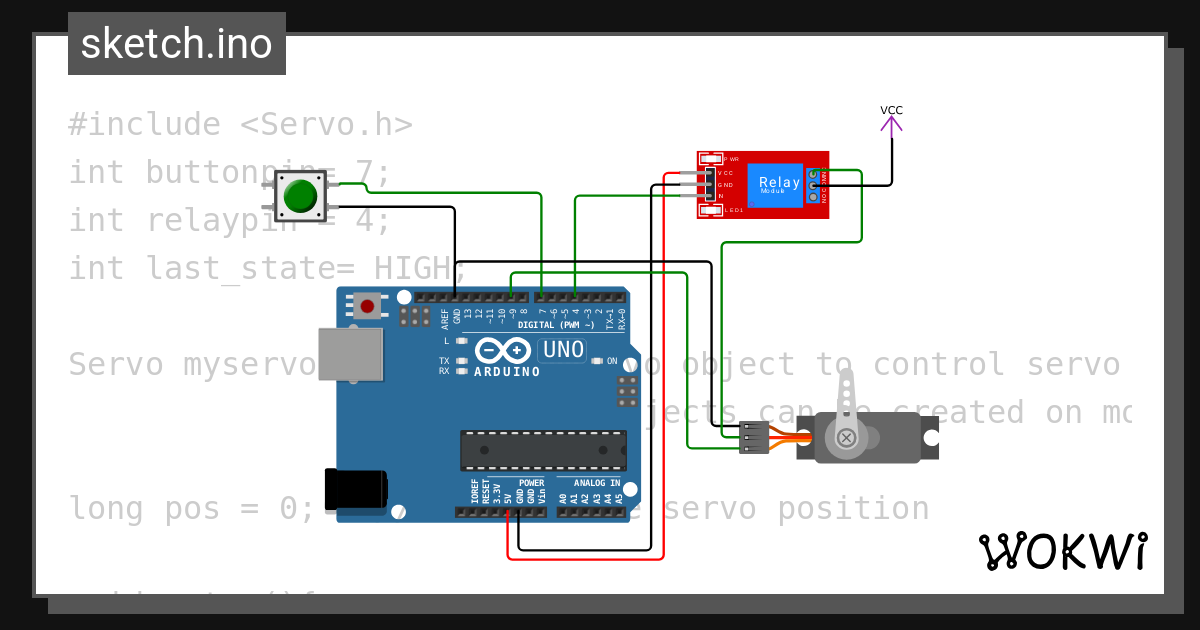 Relay Servo Motor Copy1 Wokwi Esp32 Stm32 Arduino Simulator 7368