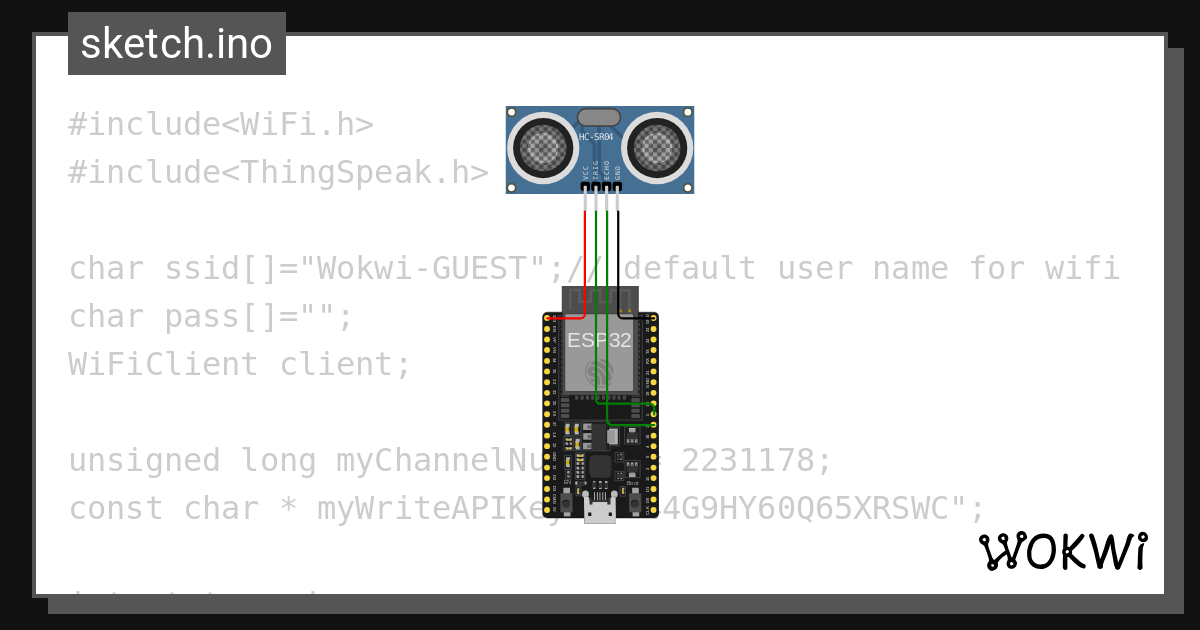 2ultra Sonic Sensor Working Distance Calculate Sensor Copy Wokwi Esp32 Stm32 Arduino Simulator