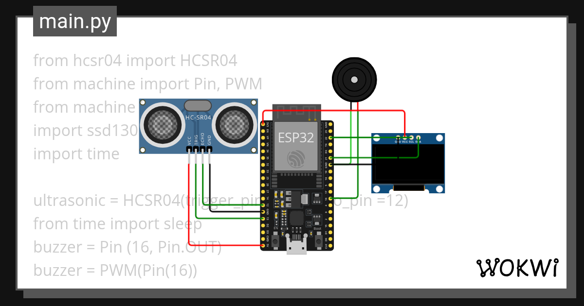 Tk02ultrasonic Sensor Wokwi Esp32 Stm32 Arduino Simulator 