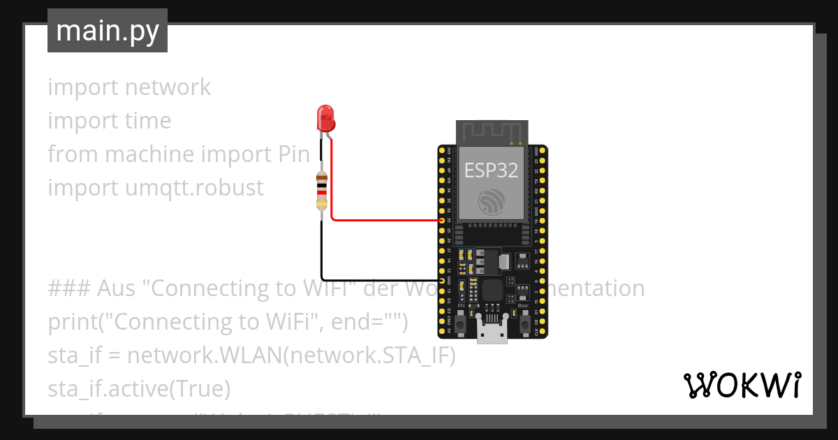 µP MQTT LED Subscriber 20.6 - Wokwi ESP32, STM32, Arduino Simulator