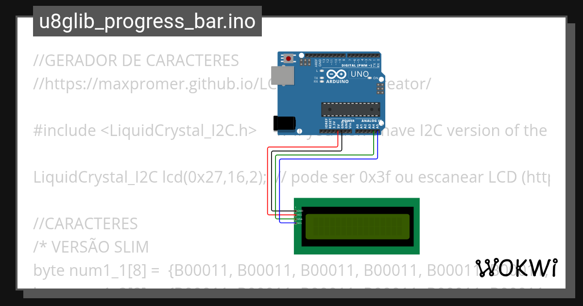 Lcd_I2C_V1 - Wokwi ESP32, STM32, Arduino Simulator