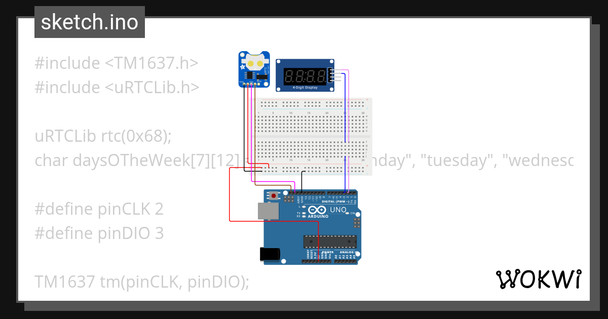 4 Digit Display Wokwi Esp32 Stm32 Arduino Simulator