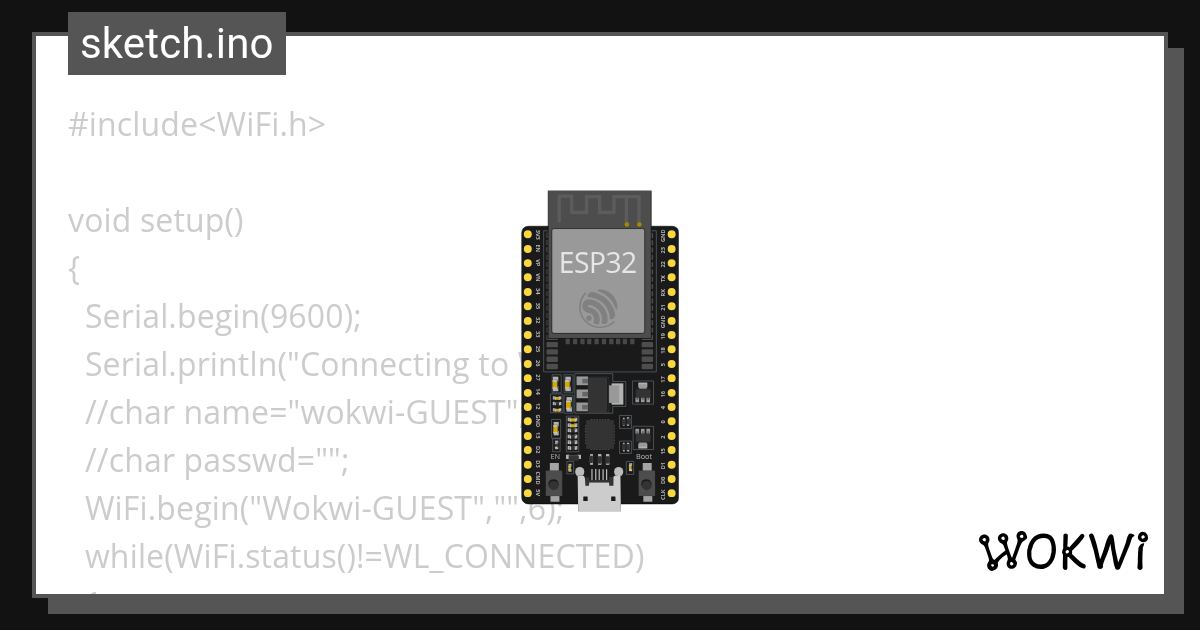 Wifi Project Wokwi Esp32 Stm32 Arduino Simulator 