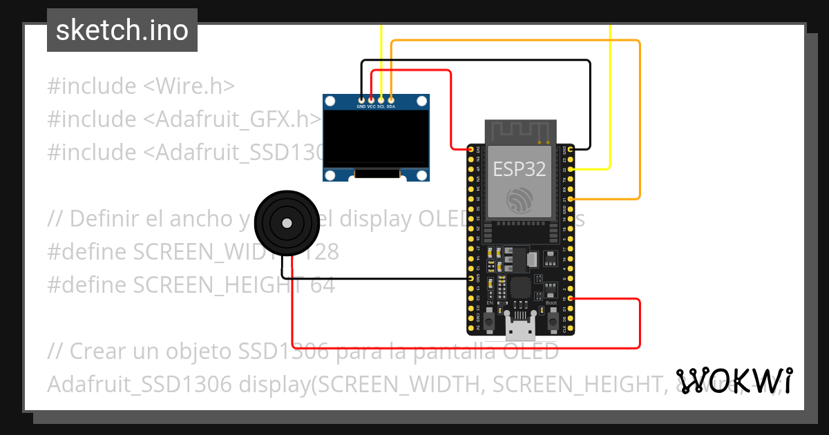 OLED - Wokwi ESP32, STM32, Arduino Simulator