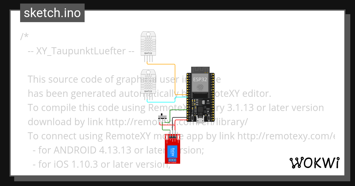 XY_Taupunktlüfter - Wokwi ESP32, STM32, Arduino Simulator