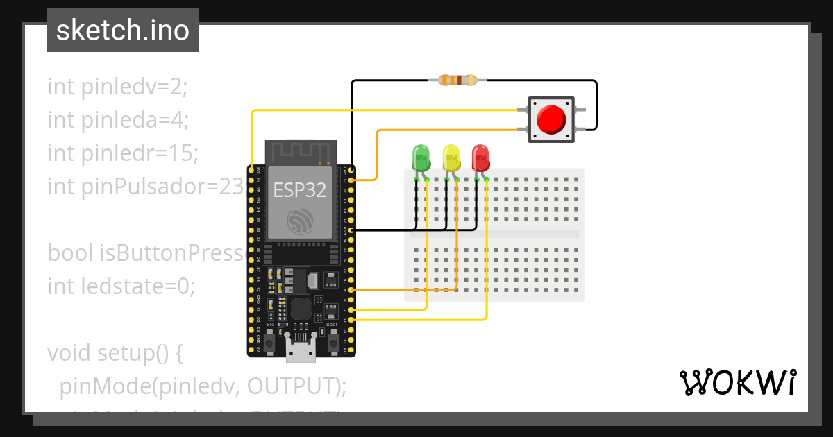 Semaforo_Button - Wokwi ESP32, STM32, Arduino Simulator