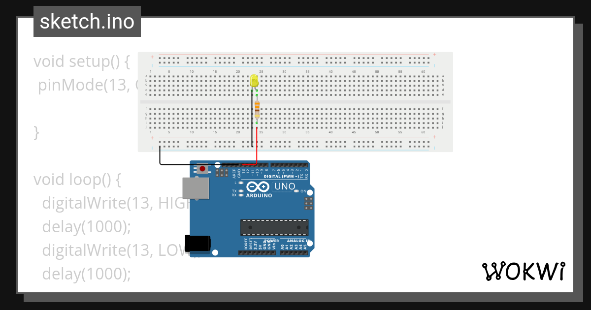 led2 - Wokwi ESP32, STM32, Arduino Simulator