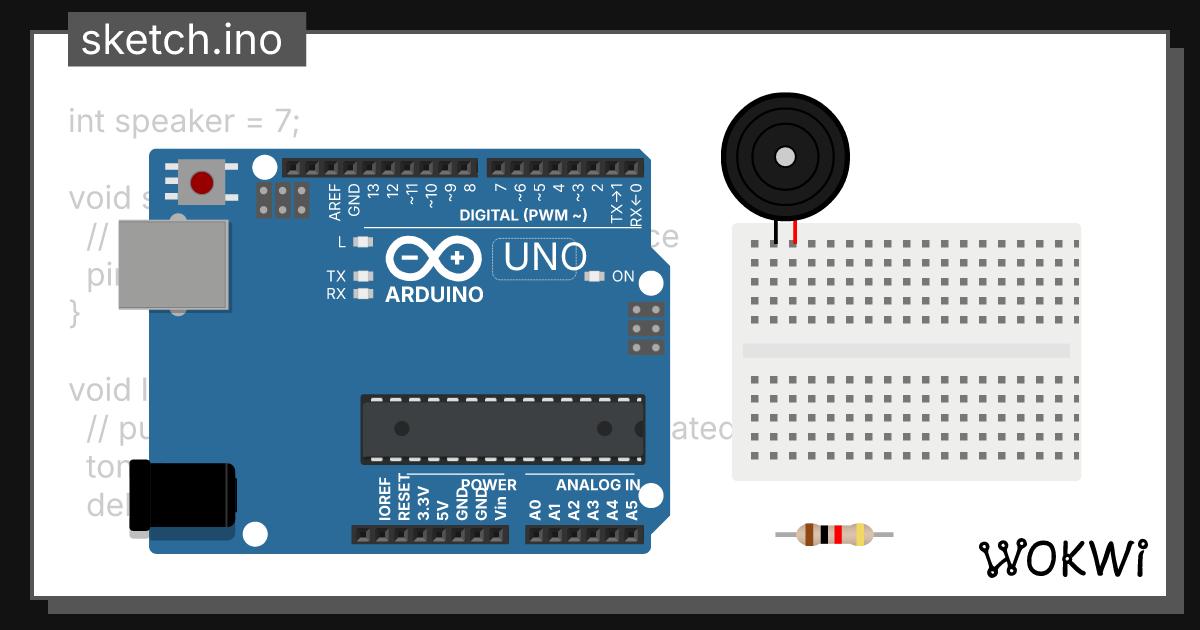 Sarah making sound - Wokwi ESP32, STM32, Arduino Simulator