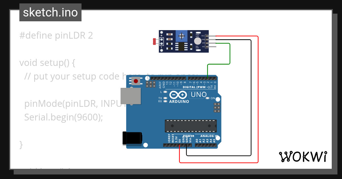 Ldr Cahaya Wokwi Esp32 Stm32 Arduino Simulator 