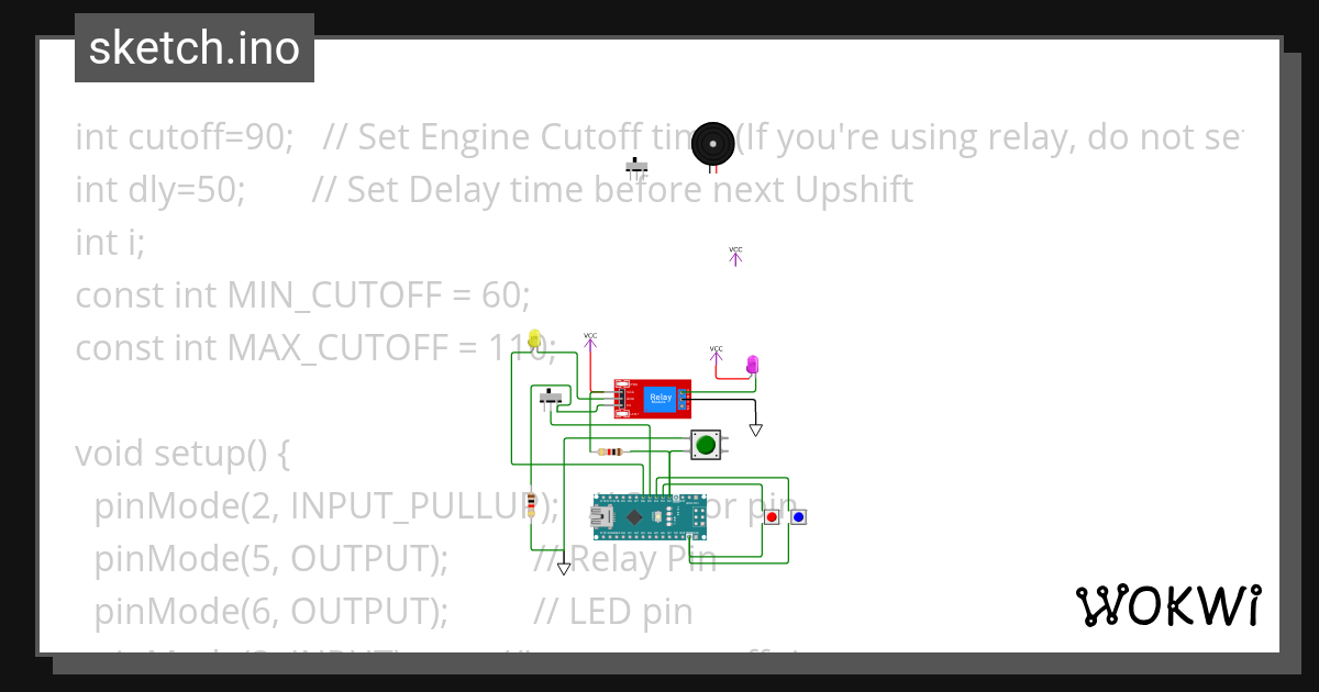 Arduino Quickshifter - Wokwi ESP32, STM32, Arduino Simulator