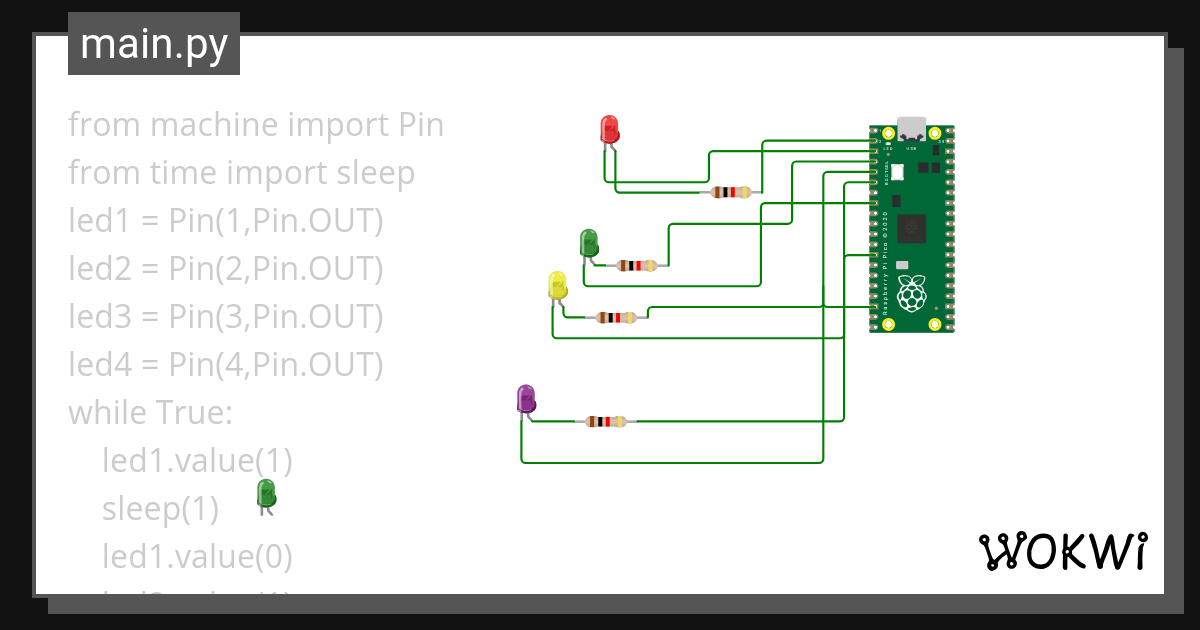 Ledlight Wokwi Esp32 Stm32 Arduino Simulator 4165