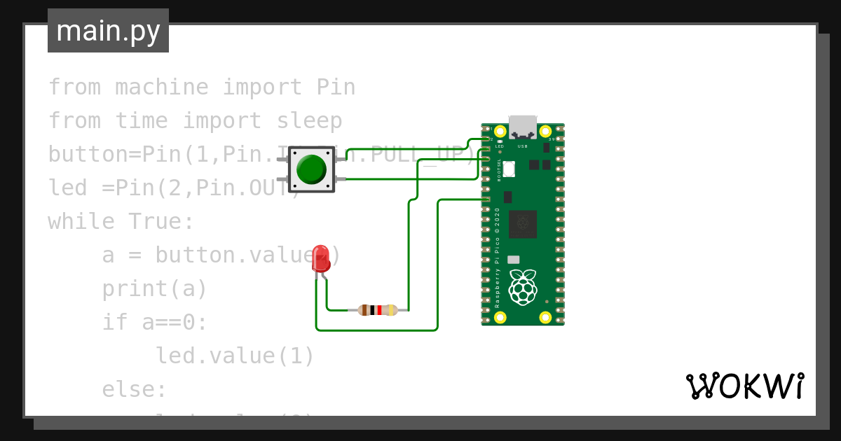 Pushbutton Wokwi Esp32 Stm32 Arduino Simulator 5311
