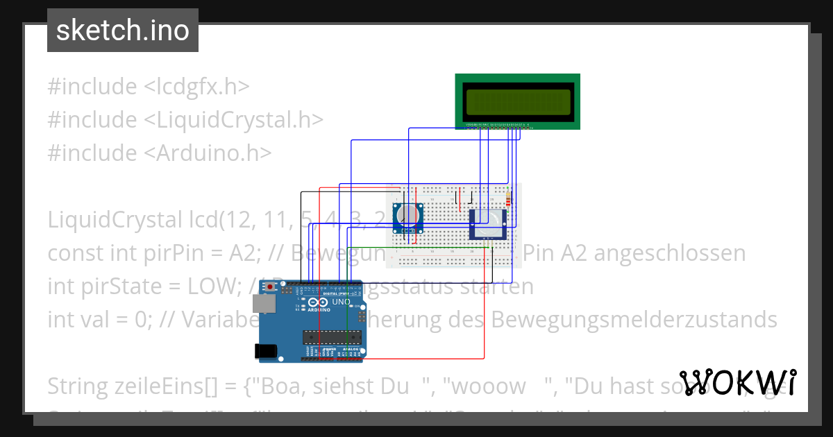 komplimenten maschine Copy - Wokwi ESP32, STM32, Arduino Simulator