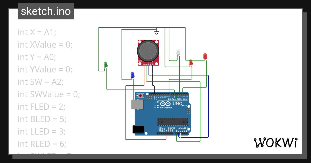 joystick using arduino - Wokwi ESP32, STM32, Arduino Simulator
