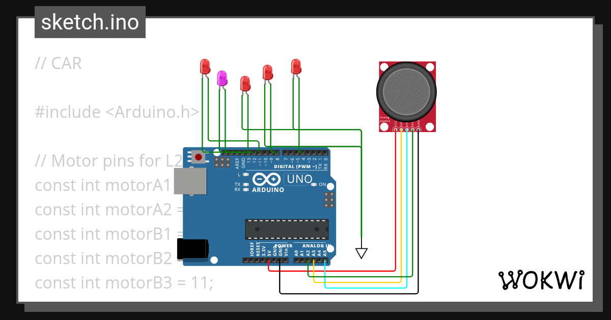 joystick with Arduino - Wokwi ESP32, STM32, Arduino Simulator