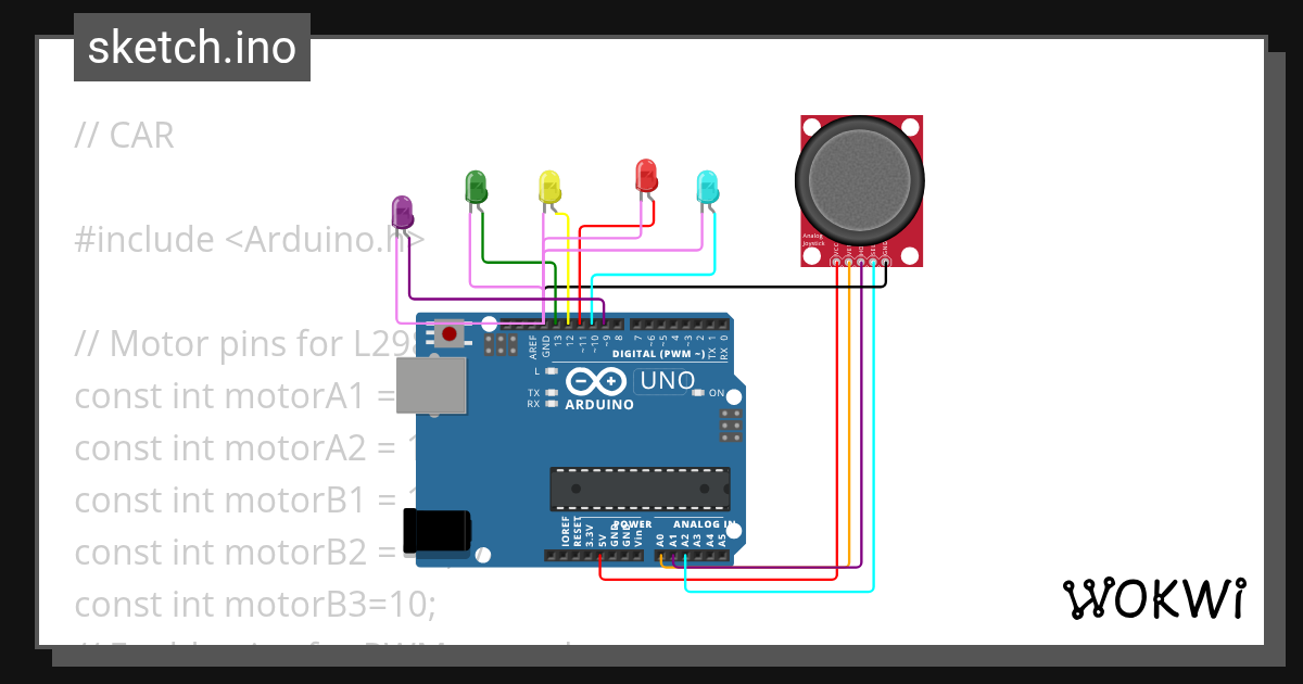joystick using Arduino - Wokwi ESP32, STM32, Arduino Simulator