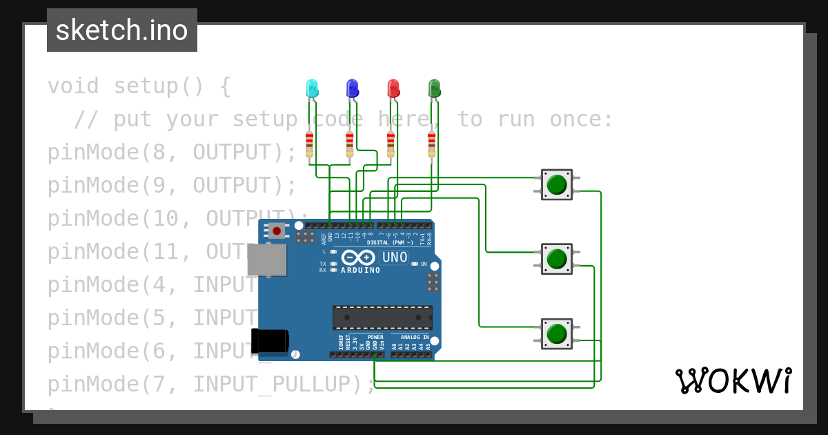 Led4 Pullup Wokwi Esp32 Stm32 Arduino Simulator