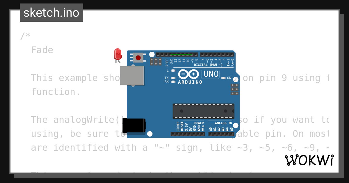 Fade Wokwi Esp32 Stm32 Arduino Simulator