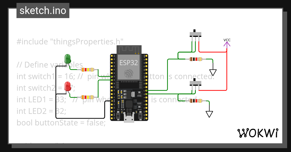 MHY6700: Bulb control from Arduino Cloud - Wokwi ESP32, STM32, Arduino Simulator
