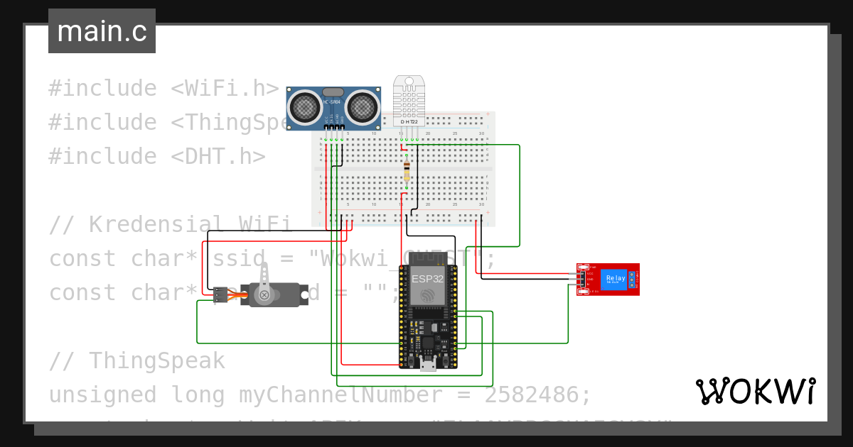 Kandang Ayam Thingspeak Tugas Wokwi Esp32 Stm32 Arduino Simulator
