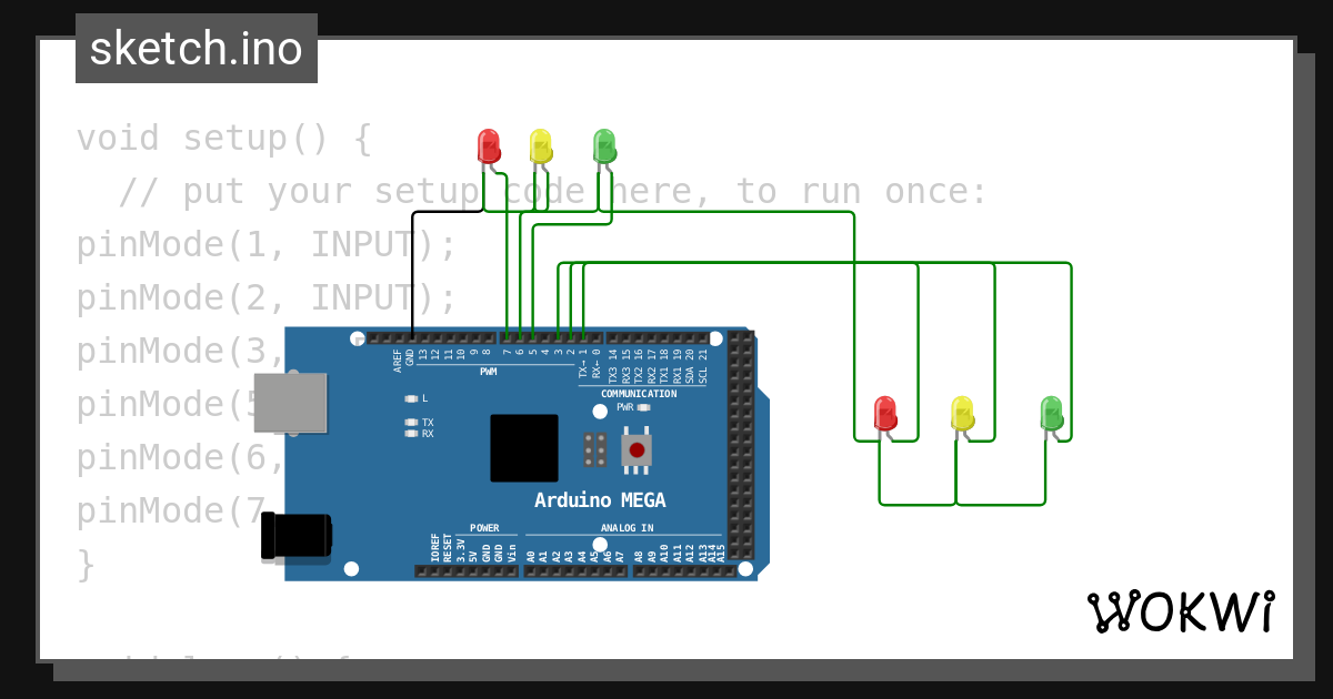紅綠燈1 Wokwi Esp32 Stm32 Arduino Simulator 1119