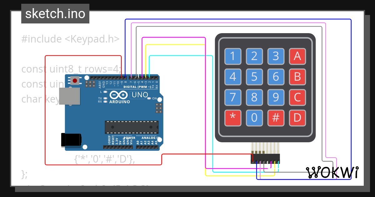 keypad. - Wokwi ESP32, STM32, Arduino Simulator
