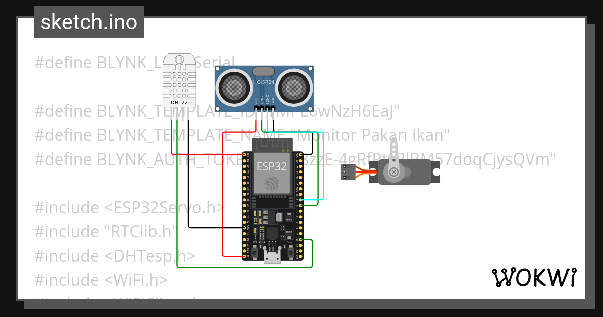 Kandang Pintar - Wokwi ESP32, STM32, Arduino Simulator