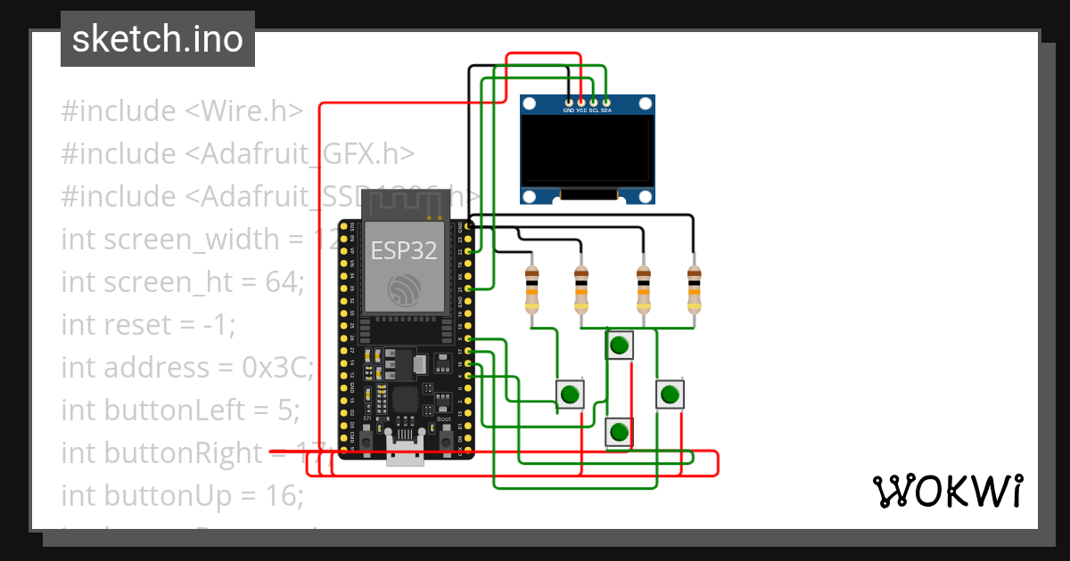 string motion game - Wokwi ESP32, STM32, Arduino Simulator