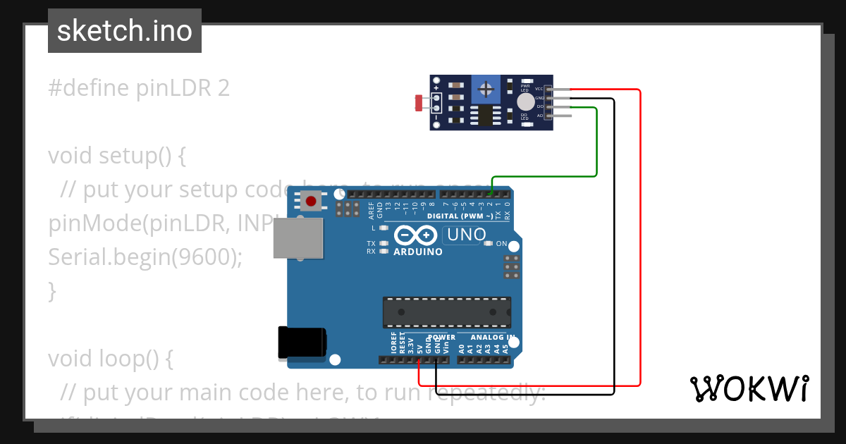 IOT LDR Ailsa - Wokwi ESP32, STM32, Arduino Simulator
