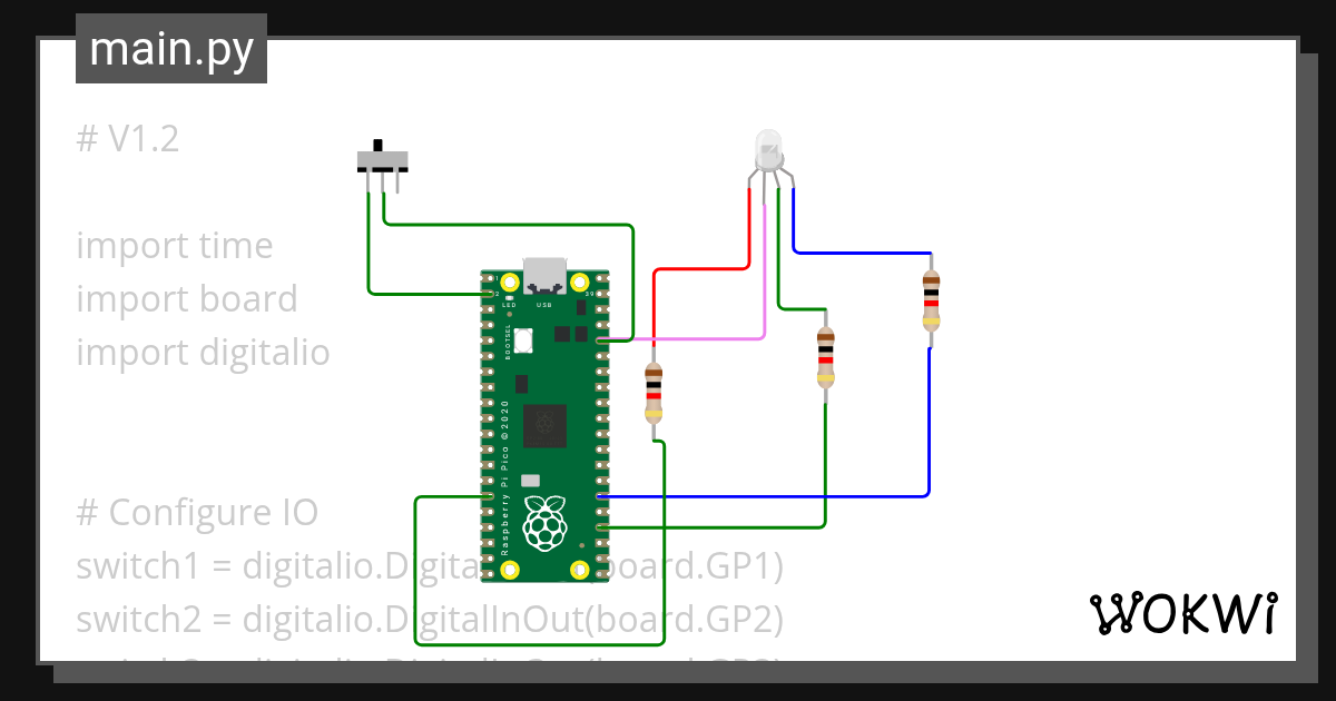 RGB LED Copy - Wokwi ESP32, STM32, Arduino Simulator