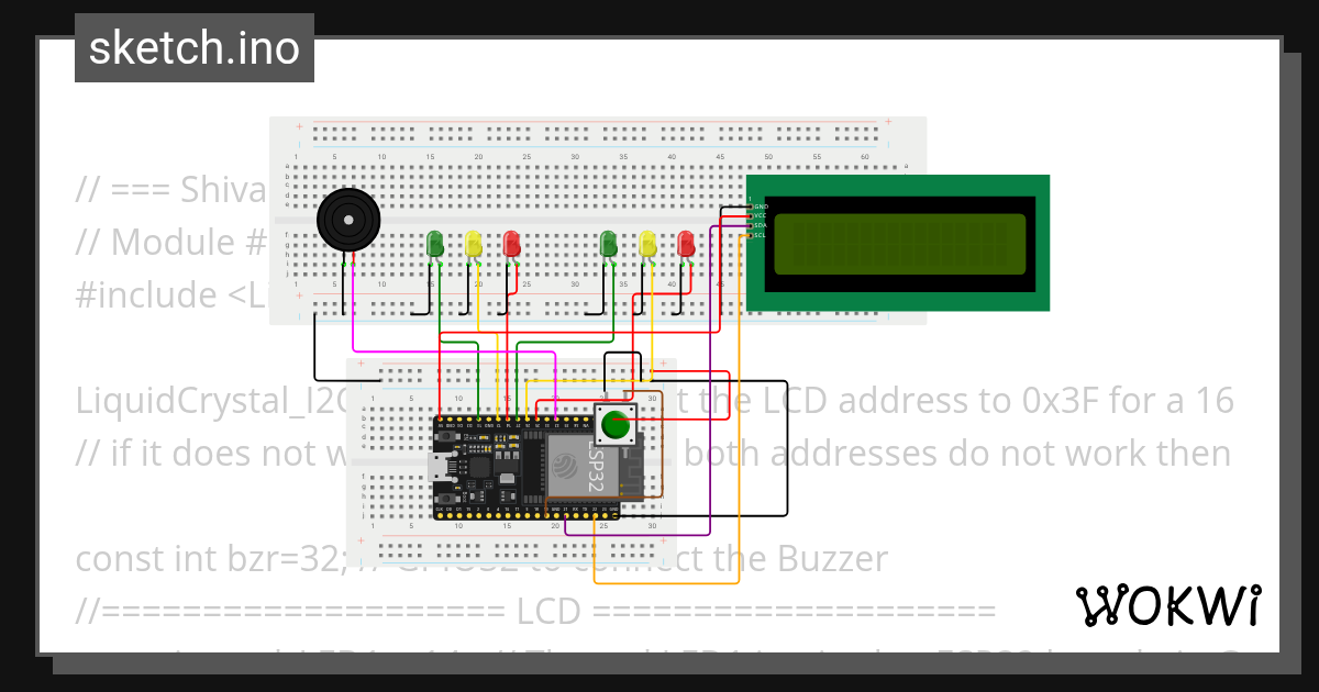 module 7 traffic lights projects - shivam patel Copy - Wokwi ESP32, STM32, Arduino Simulator