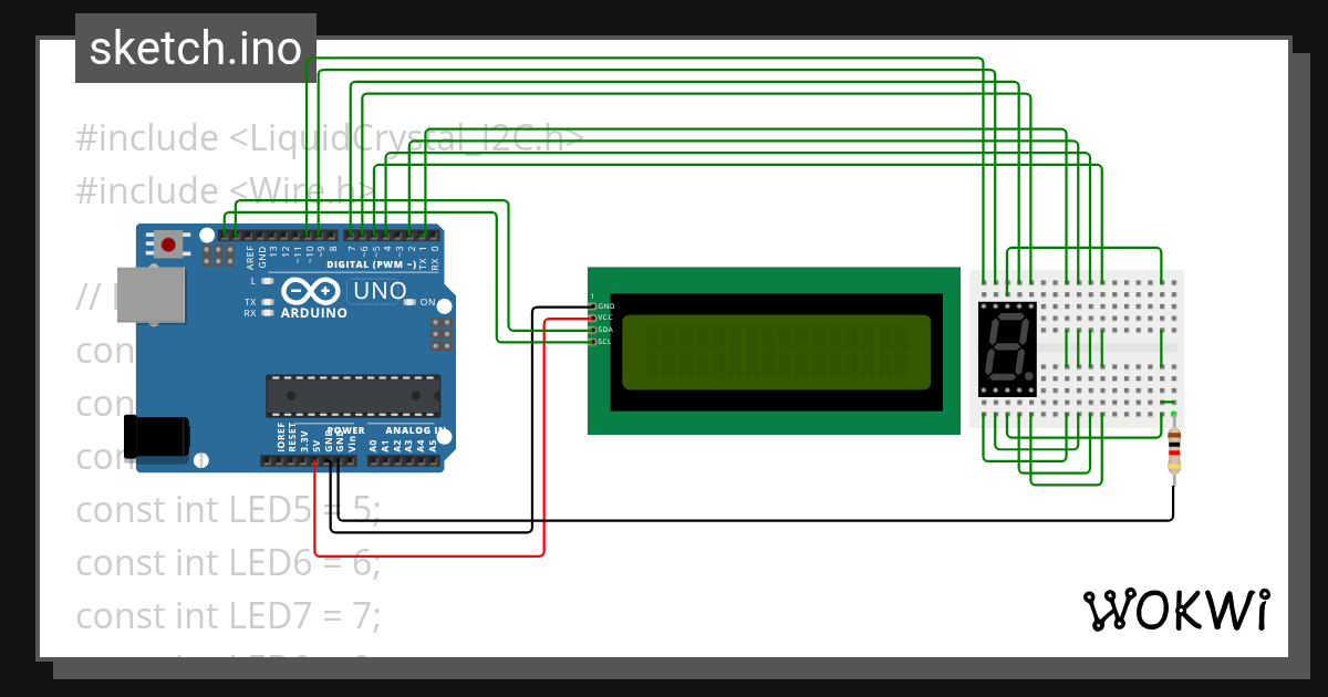 LCD_I2C - Wokwi ESP32, STM32, Arduino Simulator