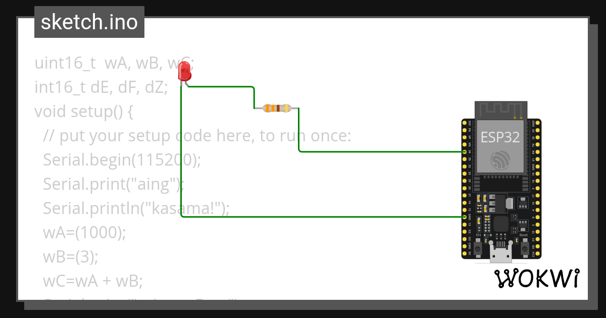 EX1 - Wokwi ESP32, STM32, Arduino Simulator