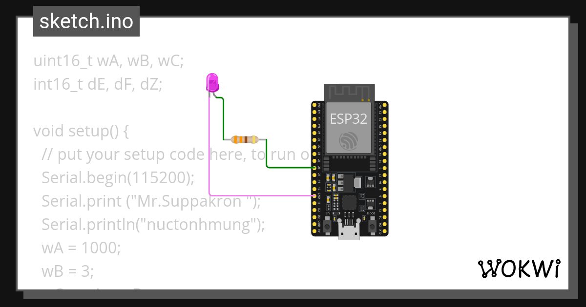 ex1 - Wokwi ESP32, STM32, Arduino Simulator