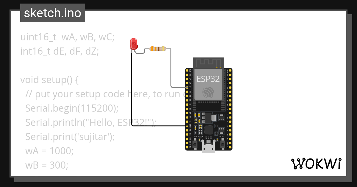 ex1. Nichamon - Wokwi ESP32, STM32, Arduino Simulator
