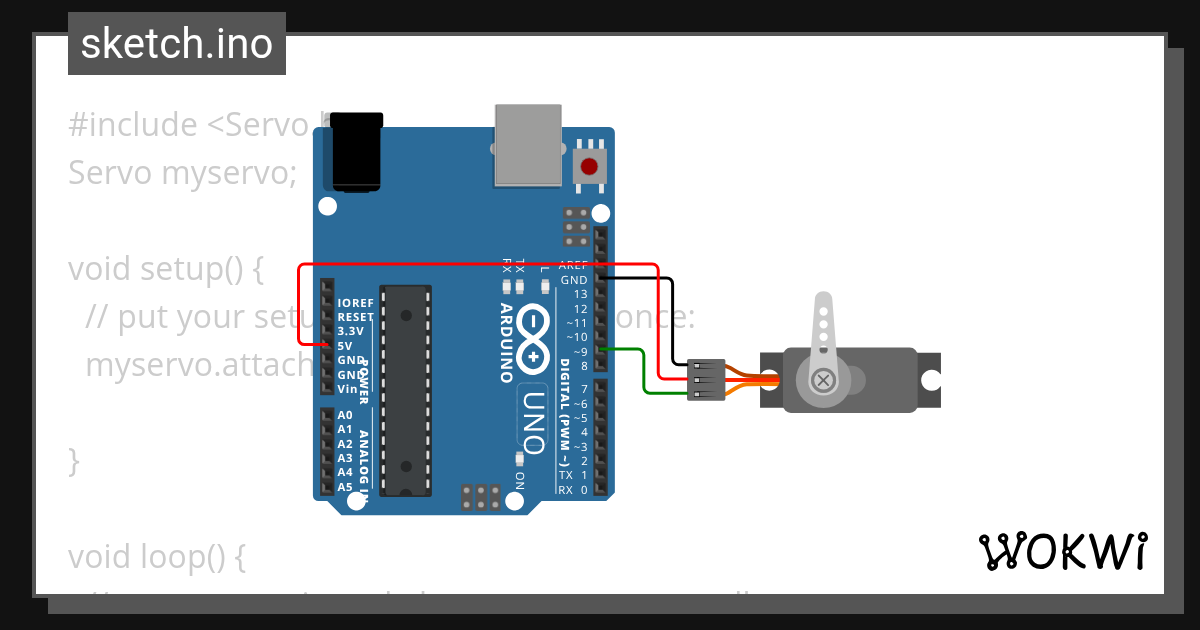 Test Servo Wokwi Esp32 Stm32 Arduino Simulator 5816