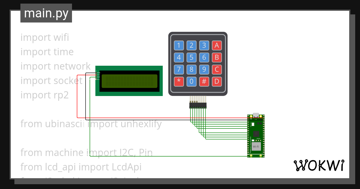 Notice Board Using Keypad Copy - Wokwi ESP32, STM32, Arduino Simulator