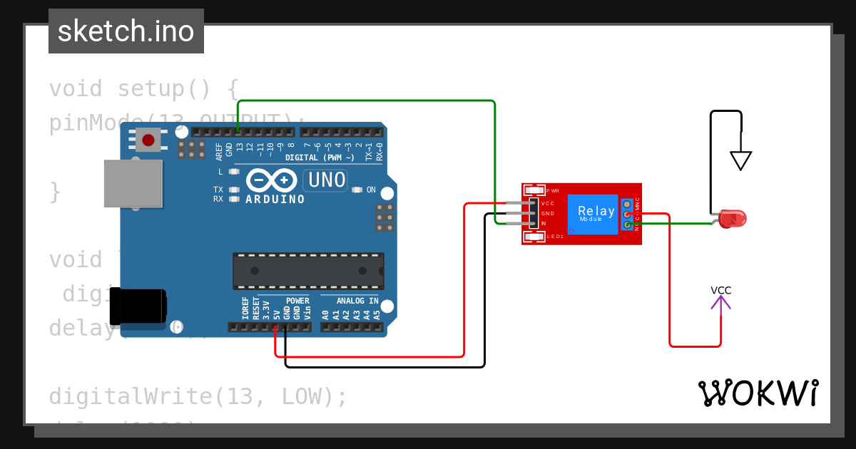 Relay Module Project Wokwi Esp32 Stm32 Arduino Simulator