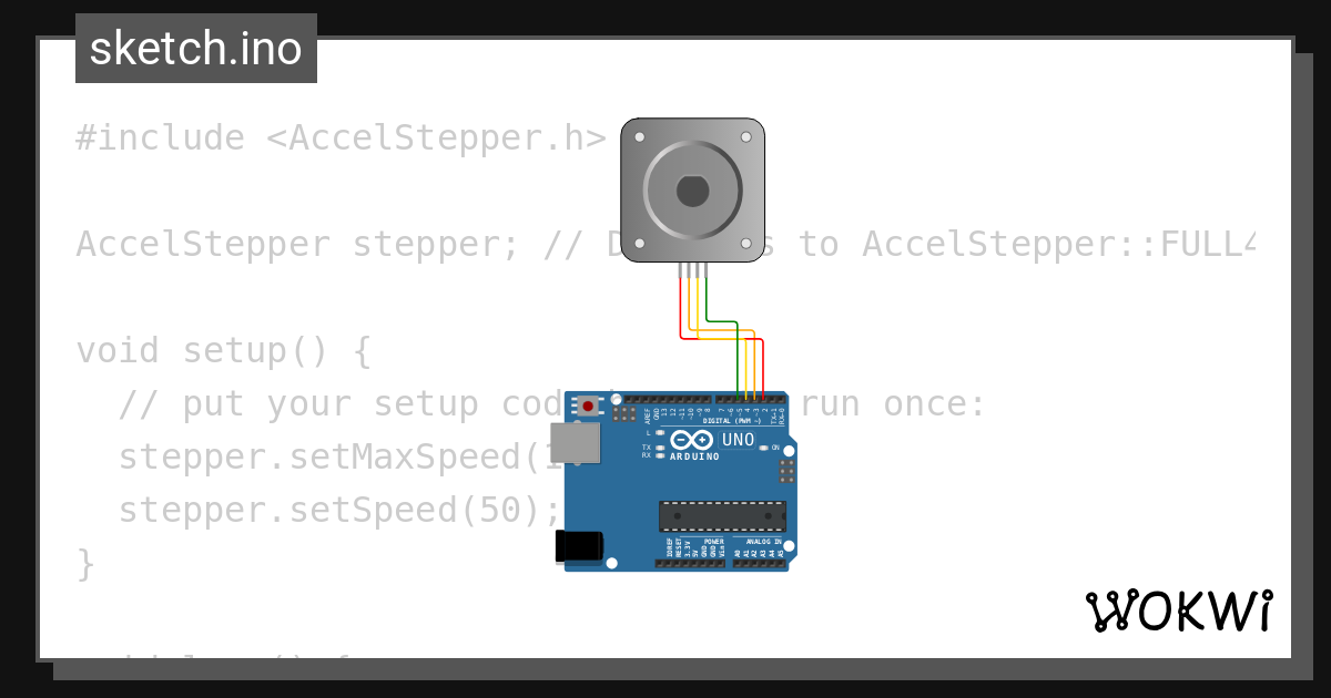 Examplesimpleaccelstepper1 Wokwi Esp32 Stm32 Arduino Simulator