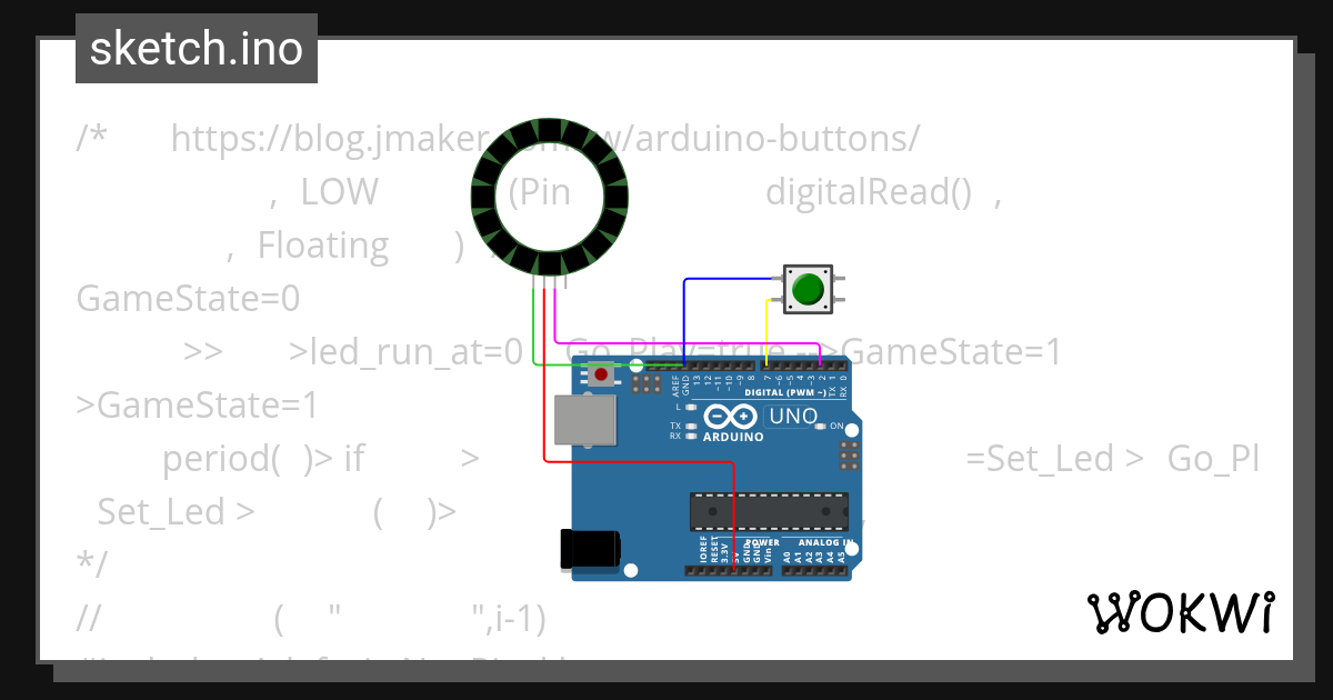 Ring 環燈 內建上拉電阻 Copy—01 Wokwi Esp32 Stm32 Arduino Simulator
