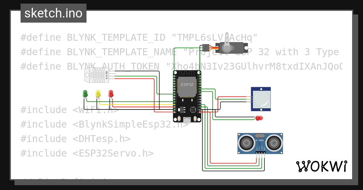 Project Esp 32 With 3 Type Sensor Nisa Wokwi Esp32 Stm32 Arduino Simulator
